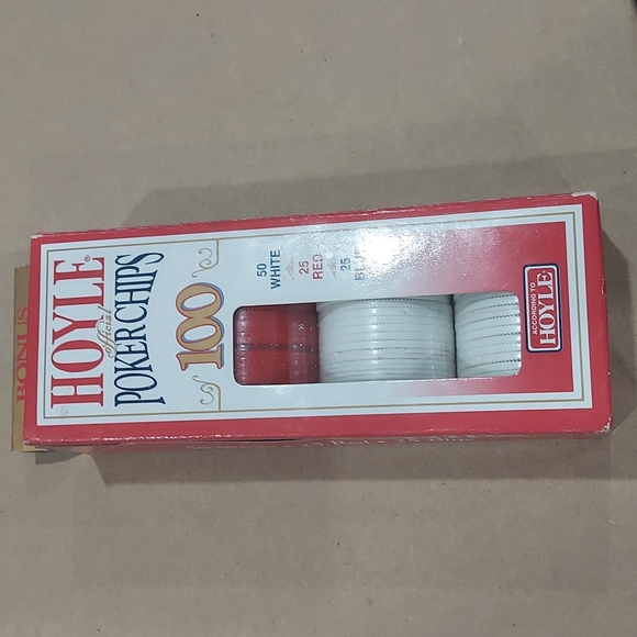 Games | Vintage Hoyle Plastic Red White Blue Poker Chips | Poshmark